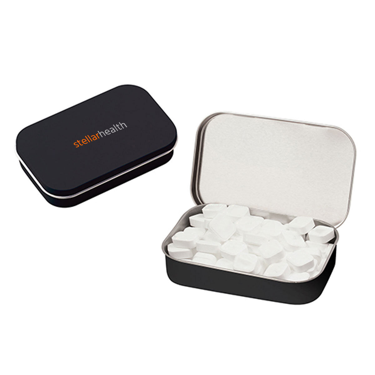 Brilliant: Large Hinged Mint Tin with Printed Peppermints