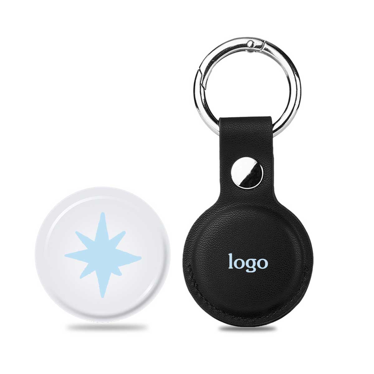 Brilliant: Apple Custom AirTag + Leather Holder - Gift Box